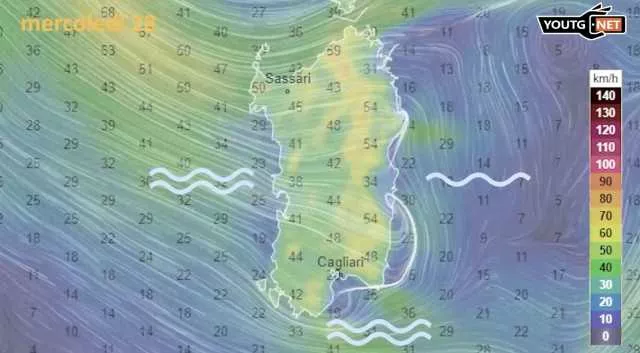 YouTG.NET - Arriva aria più fresca con le raffiche di maestrale sulla ... YouTG.NET - Arriva aria più fresca con le raffiche di maestrale sulla ...
